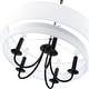 Martina 5-Light Black Chandelier Light with White Double Drum Shade ...